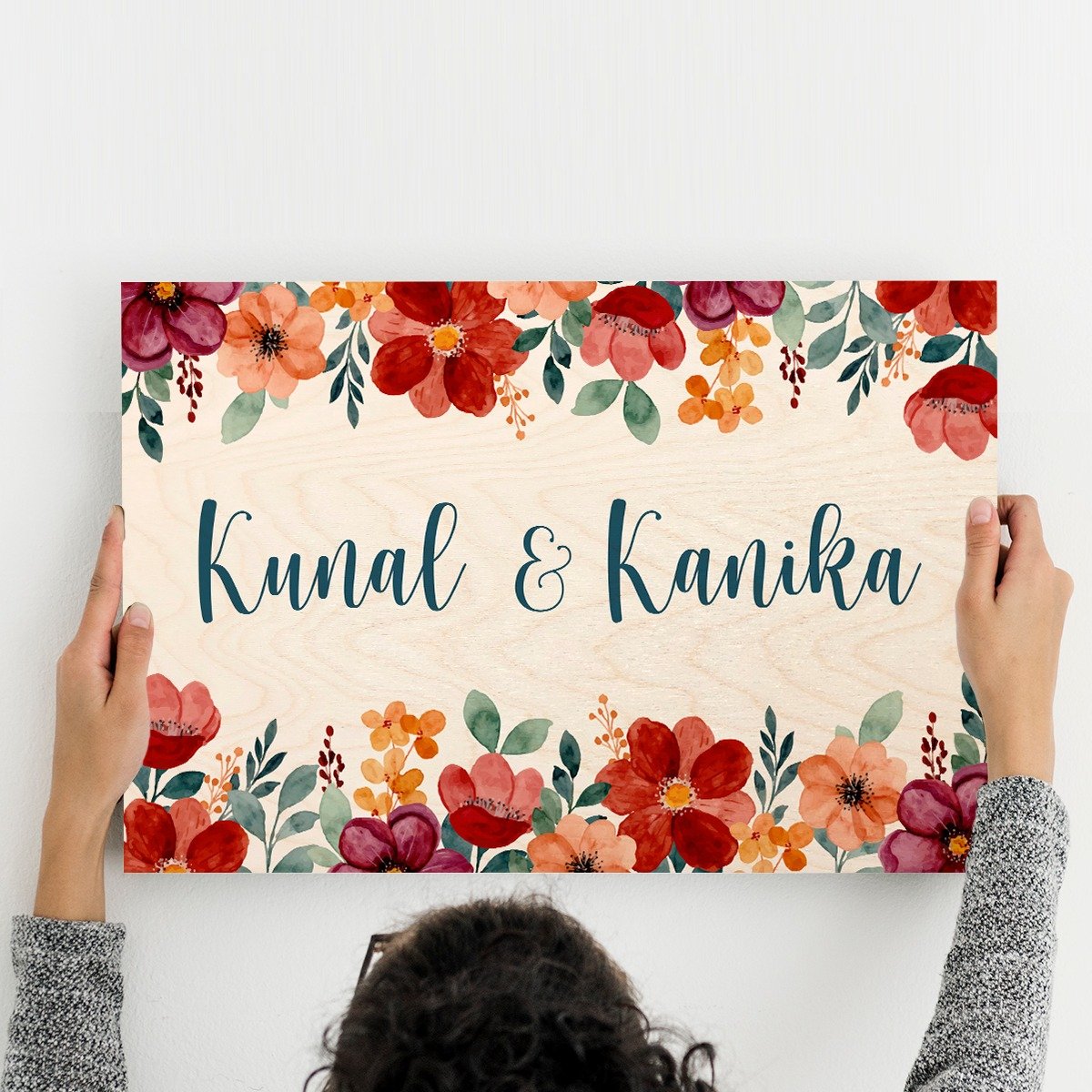 Exotic Flower Theme Name Plate – handmadelovebytanya