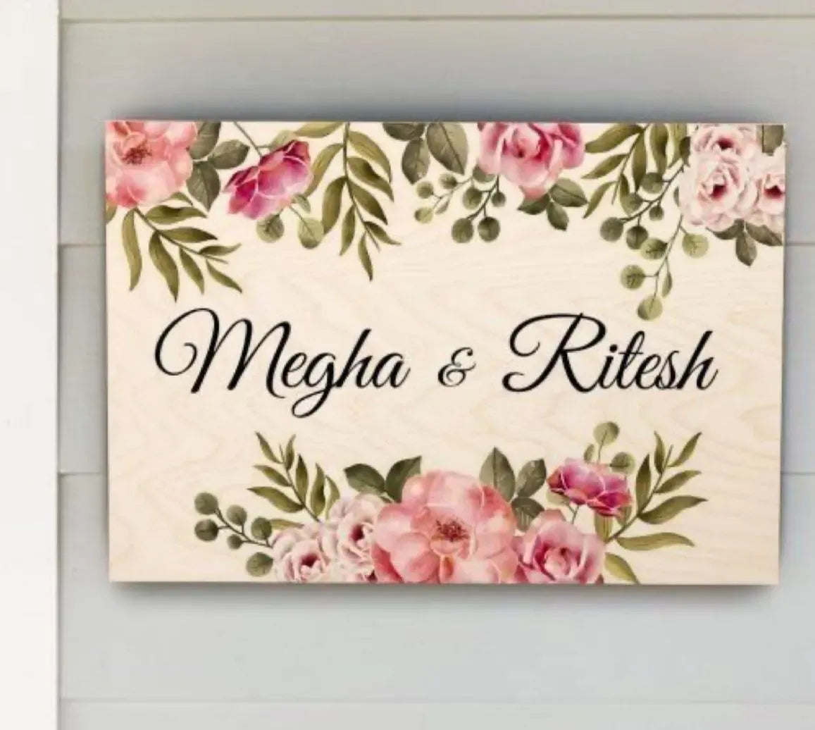 Floral Name Plate – handmadelovebytanya