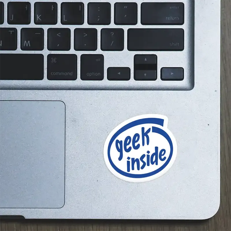Geek Inside Laptop Sticker – handmadelovebytanya
