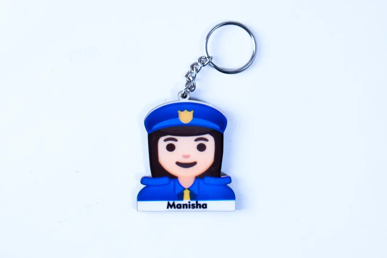 Lady Cop Keychain – handmadelovebytanya