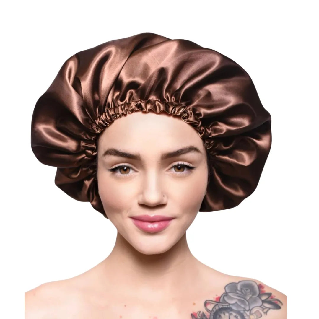 Satin Silk Brown Bonnet – handmadelovebytanya