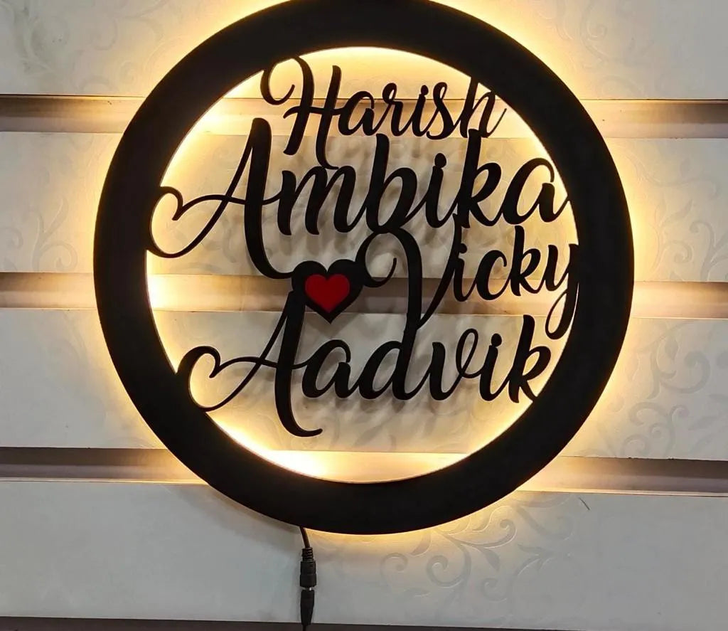 LED light name plate – handmadelovebytanya