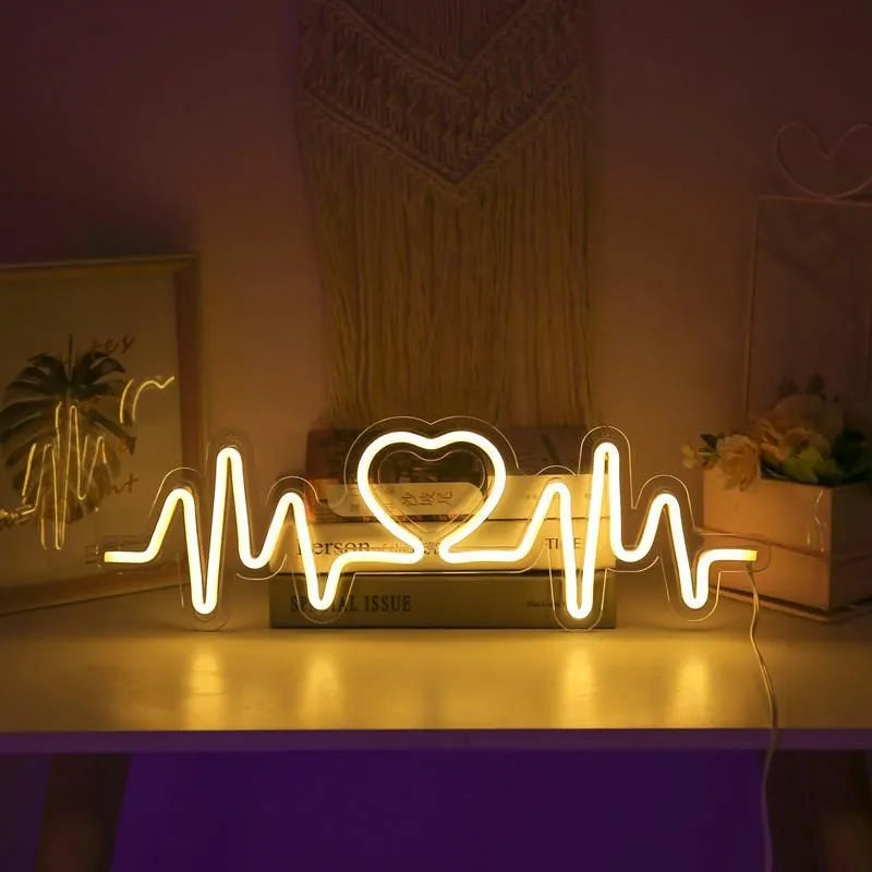 Heart Beat Wall LED Neon Light Sign – handmadelovebytanya