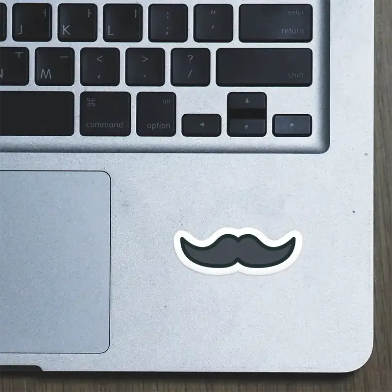 Moustache Laptop Sticker – handmadelovebytanya