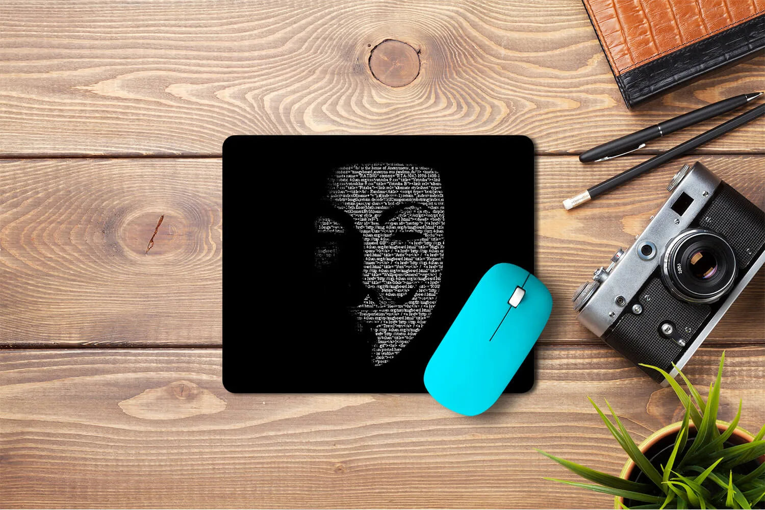 Anonymous Hacker Mousepad – handmadelovebytanya
