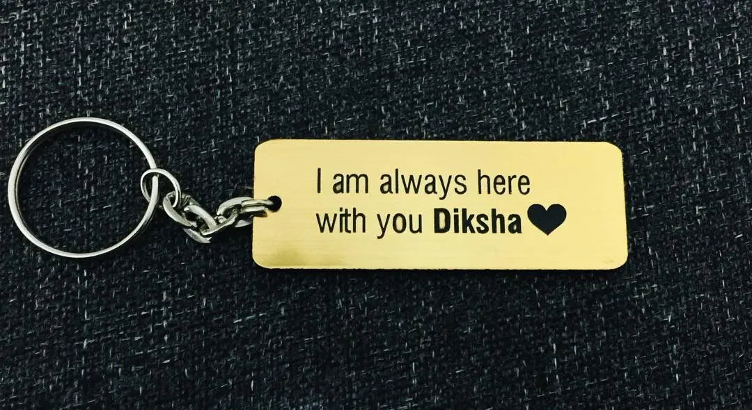 Golden Customised Keychain – handmadelovebytanya