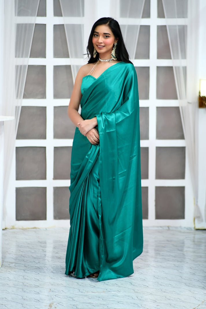 Rama green saree – handmadelovebytanya