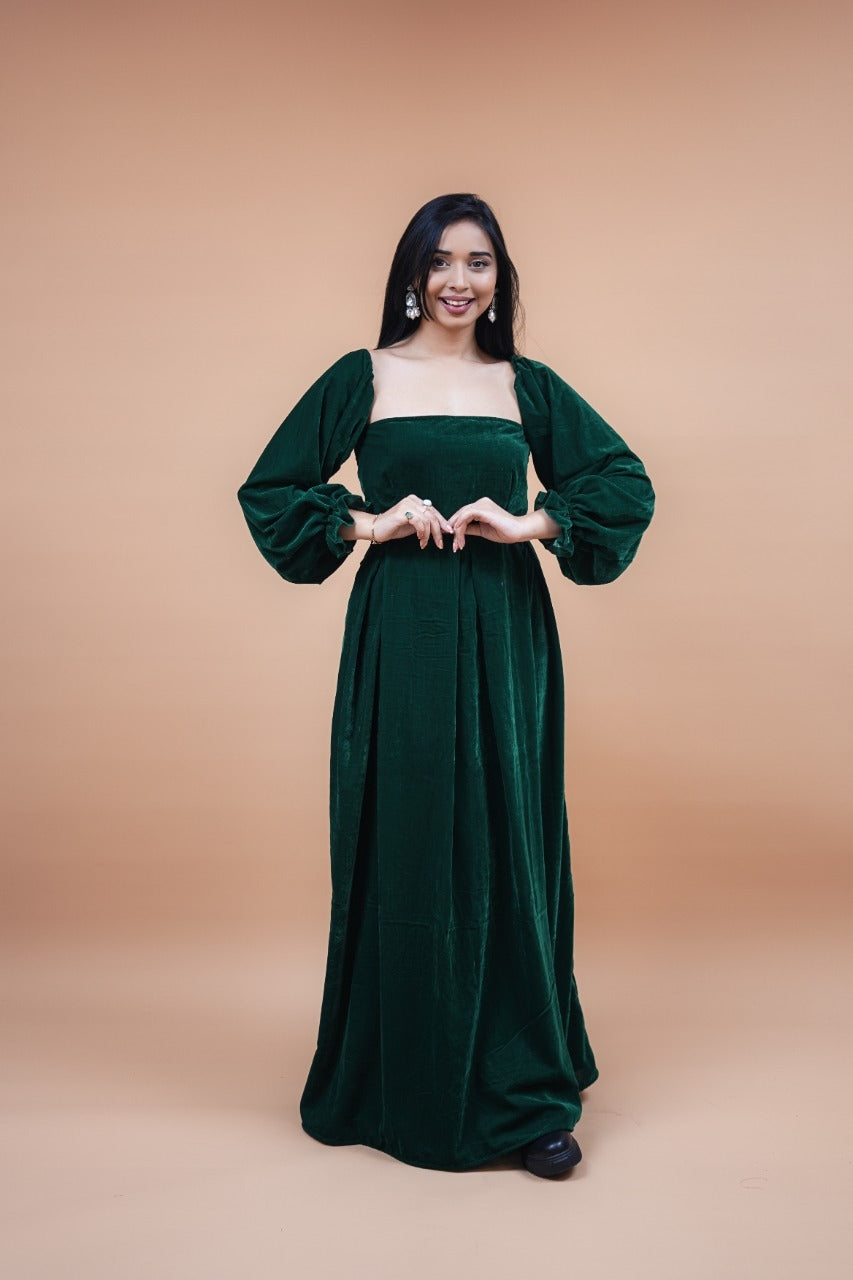 Caroline Dark Green Gown plus – handmadelovebytanya