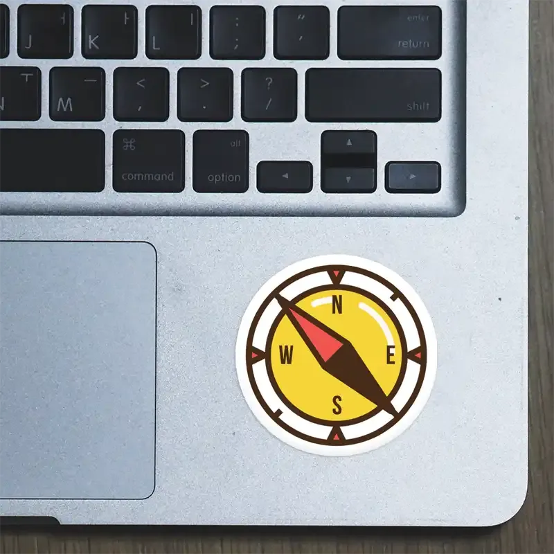Compass Travel Laptop Sticker – handmadelovebytanya