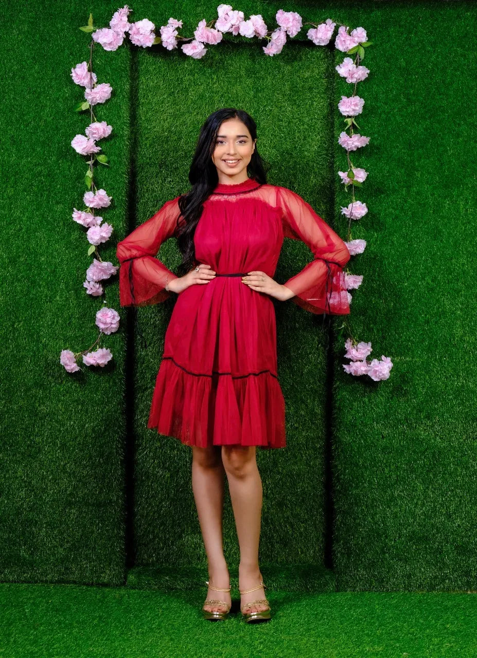 Gidron Red Dress R222 – handmadelovebytanya