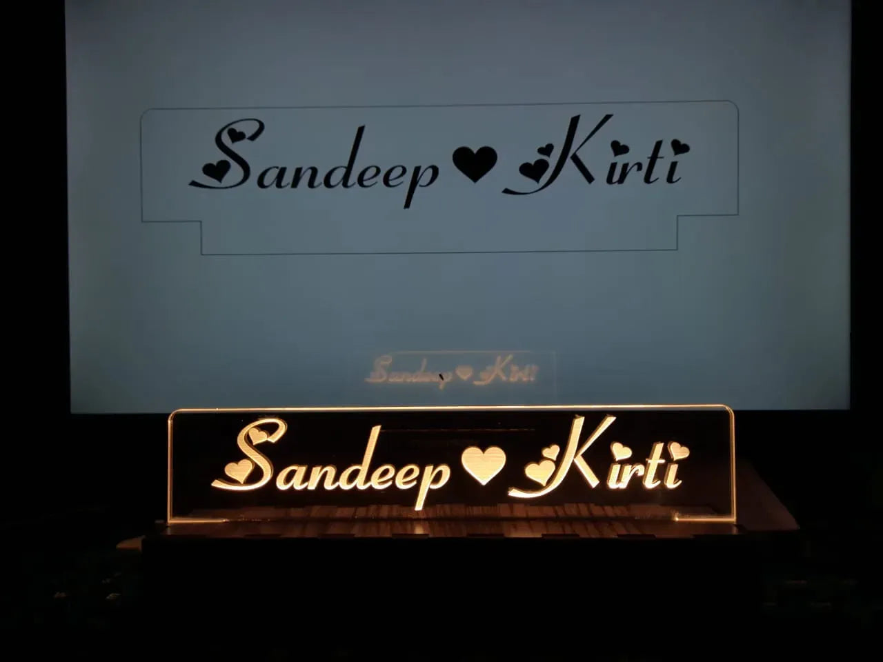 Customised LED Name Plate – handmadelovebytanya