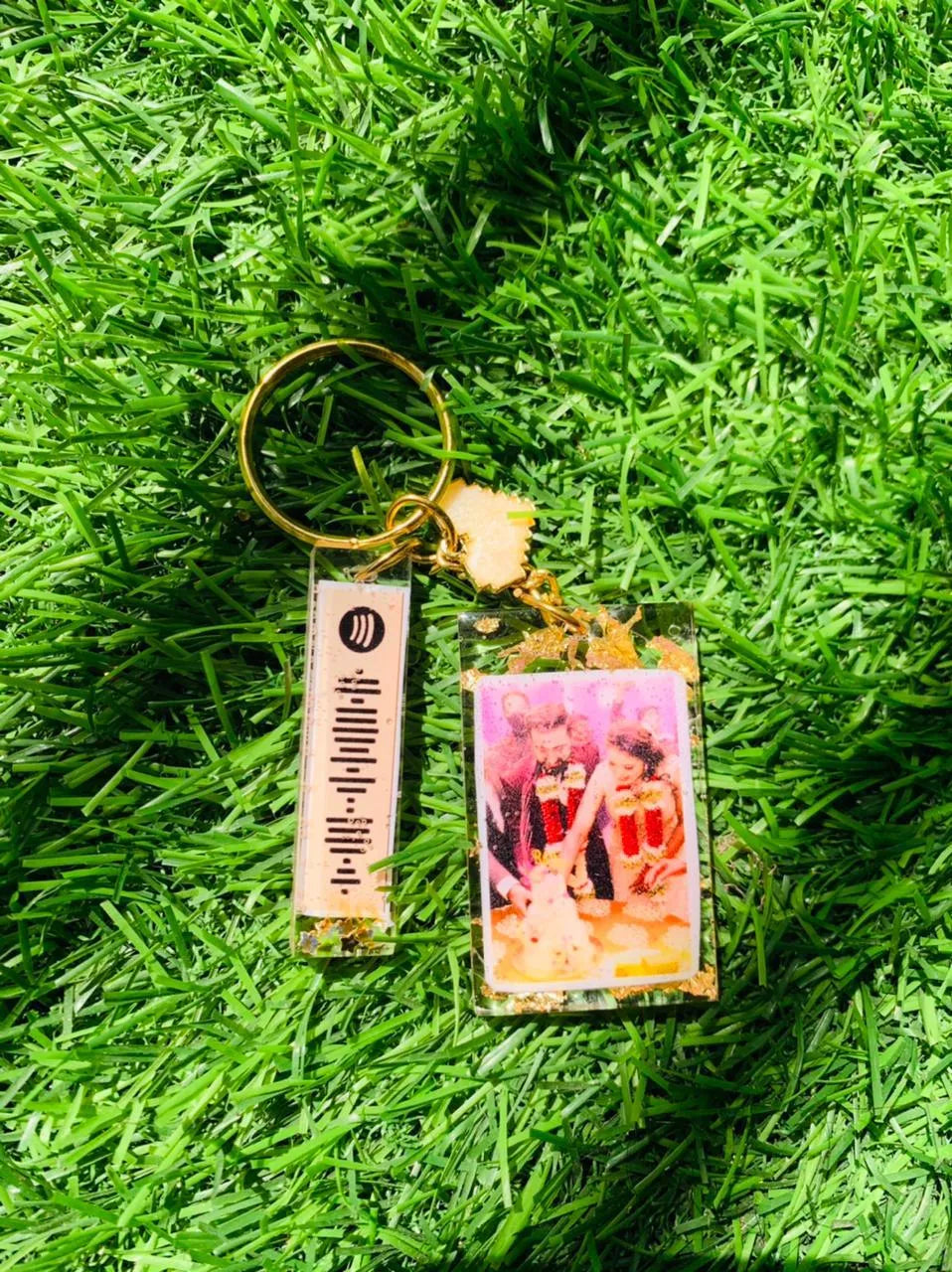 Resin Photo and Spotify Keychain – handmadelovebytanya