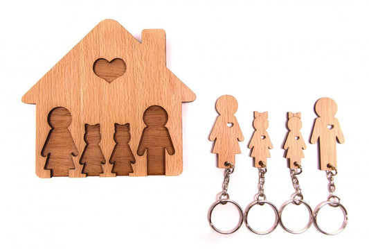 Personalised Family Key Holder Wall – handmadelovebytanya