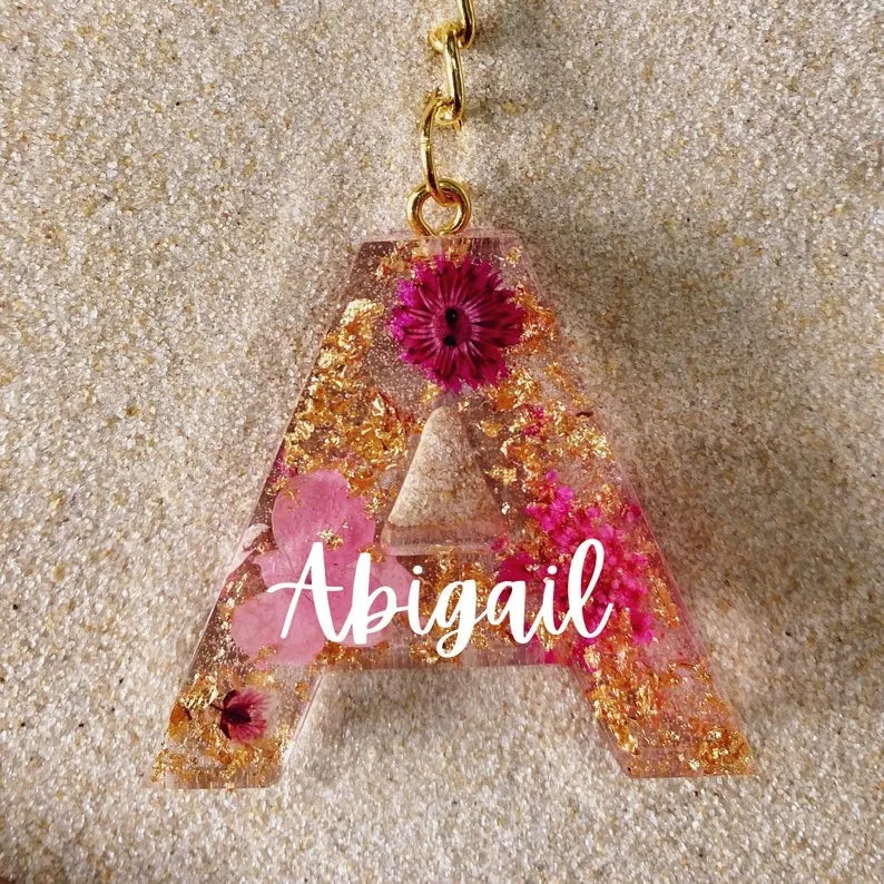Personalised Resin Name Keychain – handmadelovebytanya
