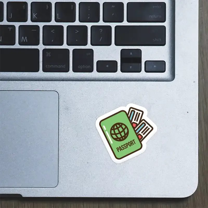 Passport Travel Laptop Sticker – handmadelovebytanya