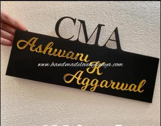 CA/CMA Name plate – handmadelovebytanya